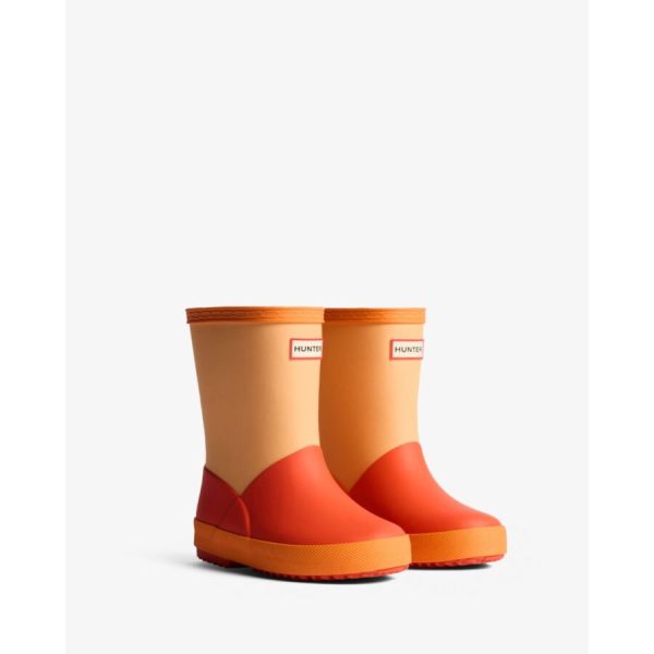 מגפי גשם לילדים ורוד משולב Hunter / Kids First Classic Rain Boots – Shoes24